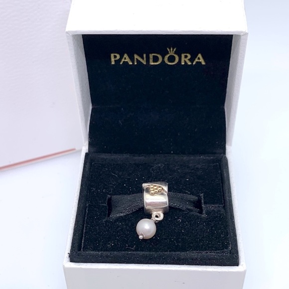 Pandora | Jewelry | Pandora Sterling Silver 4k Pearl Dangle Charm ...